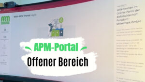 Praktische Erklärvideos zum „Mein APM-Portal“ - apm